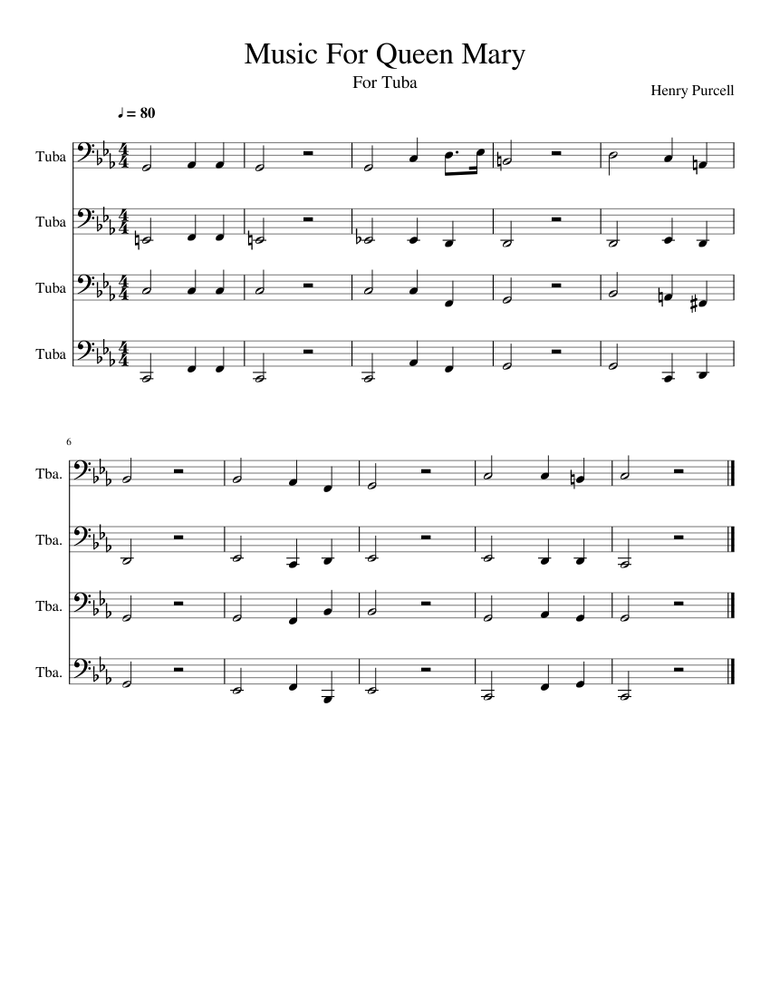 Music For Queen Mary - piano tutorial