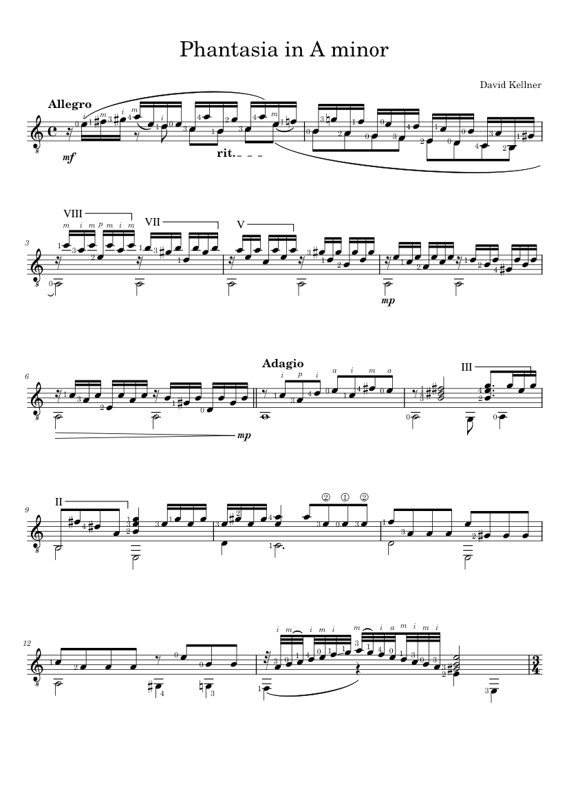 Phantasia_in_A_minor_-_David_Kellner.mscz Sheet Music for Guitar (Solo ...