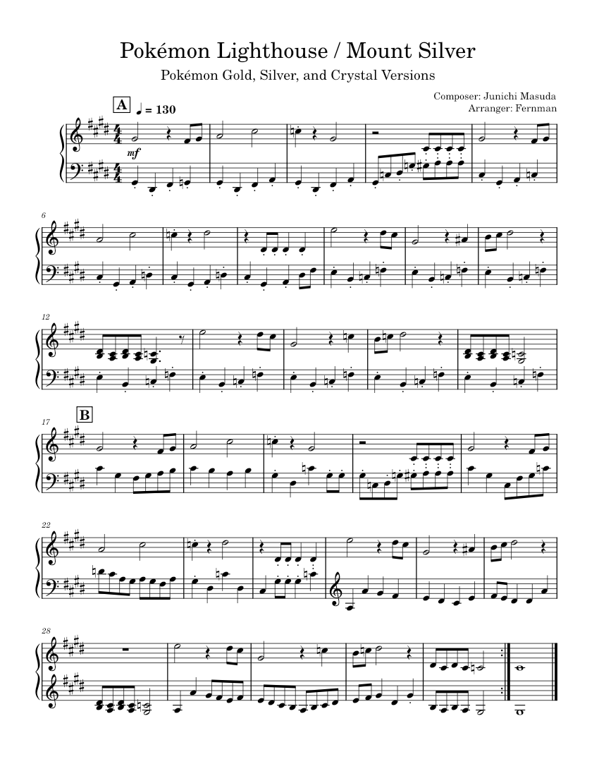 Mt Silver / Pokemon Lighthouse - Pokemon GSC – Junichi Masuda Gold ...