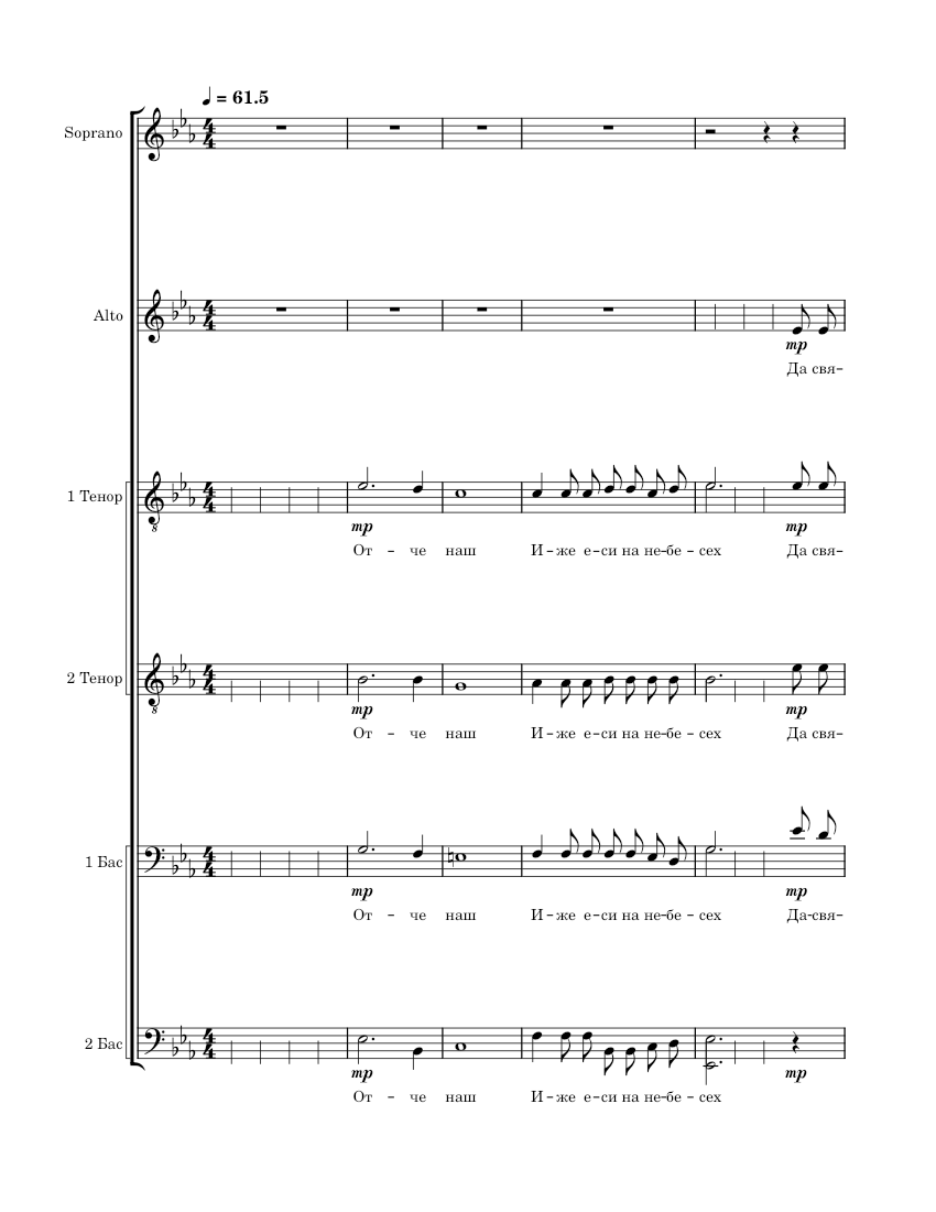 Отче Наш – Альфред Шнитке (with new MuseScore 4 sounds) Sheet music for Piano, Synthesizer ...