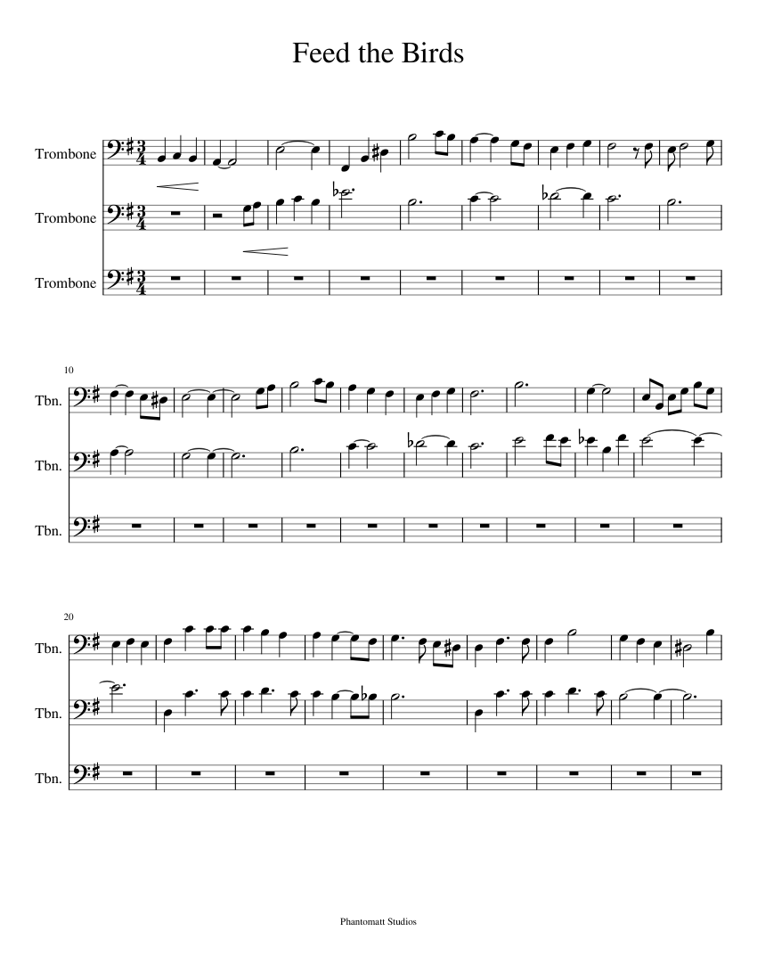 Feed the Birds - piano tutorial