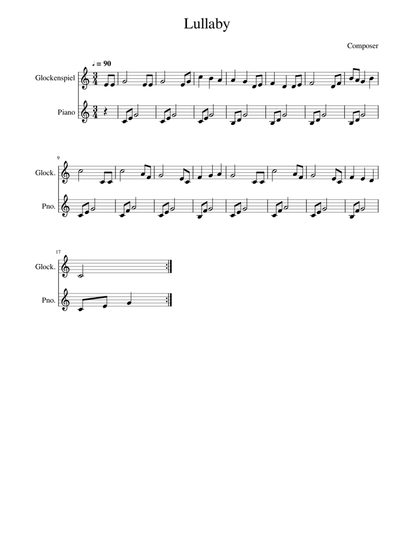 Lullaby - piano tutorial