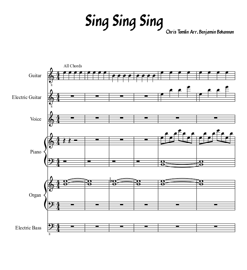 Sing Sing Sing Guitar Chords