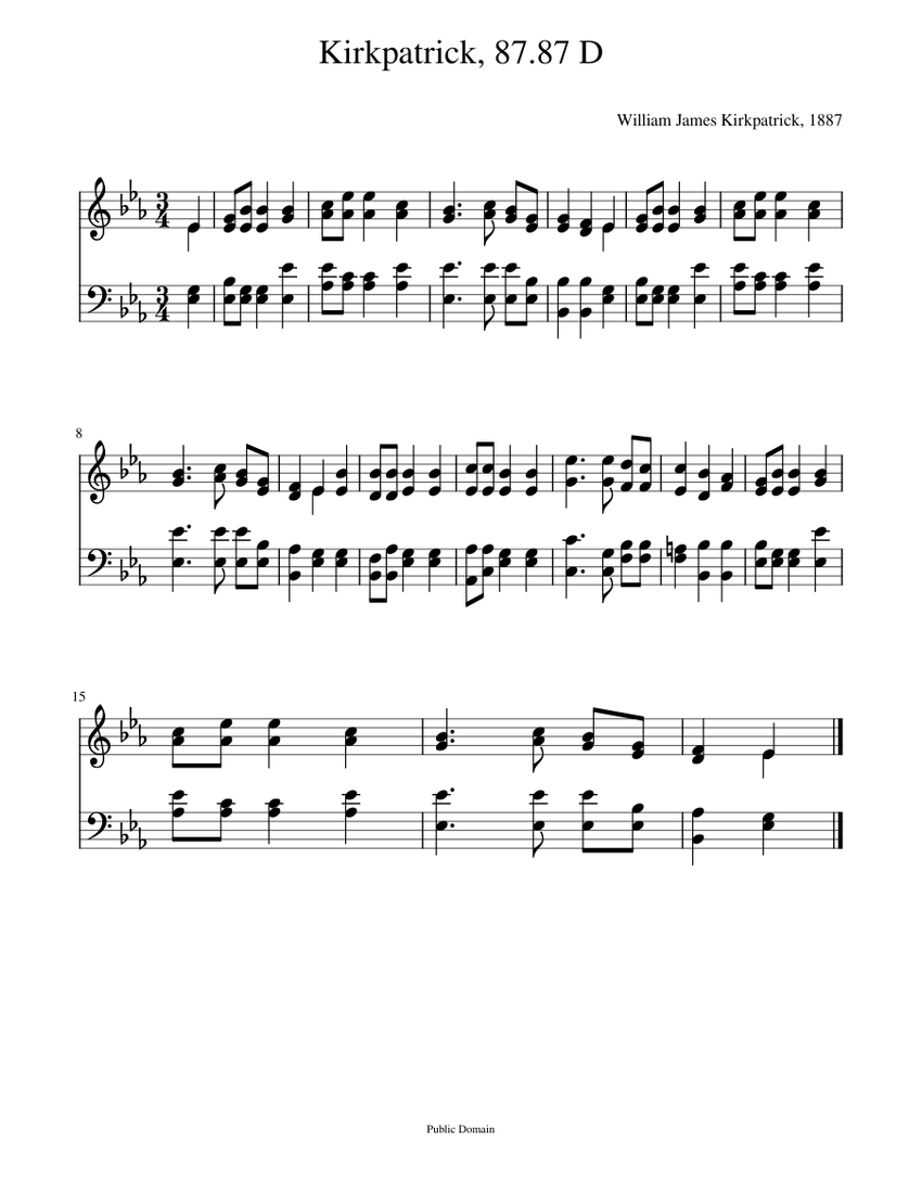 KIRKPATRICK (Kirkpatrick 13555) - William James Kirkpatrick Sheet music for Piano (Piano Duo ...