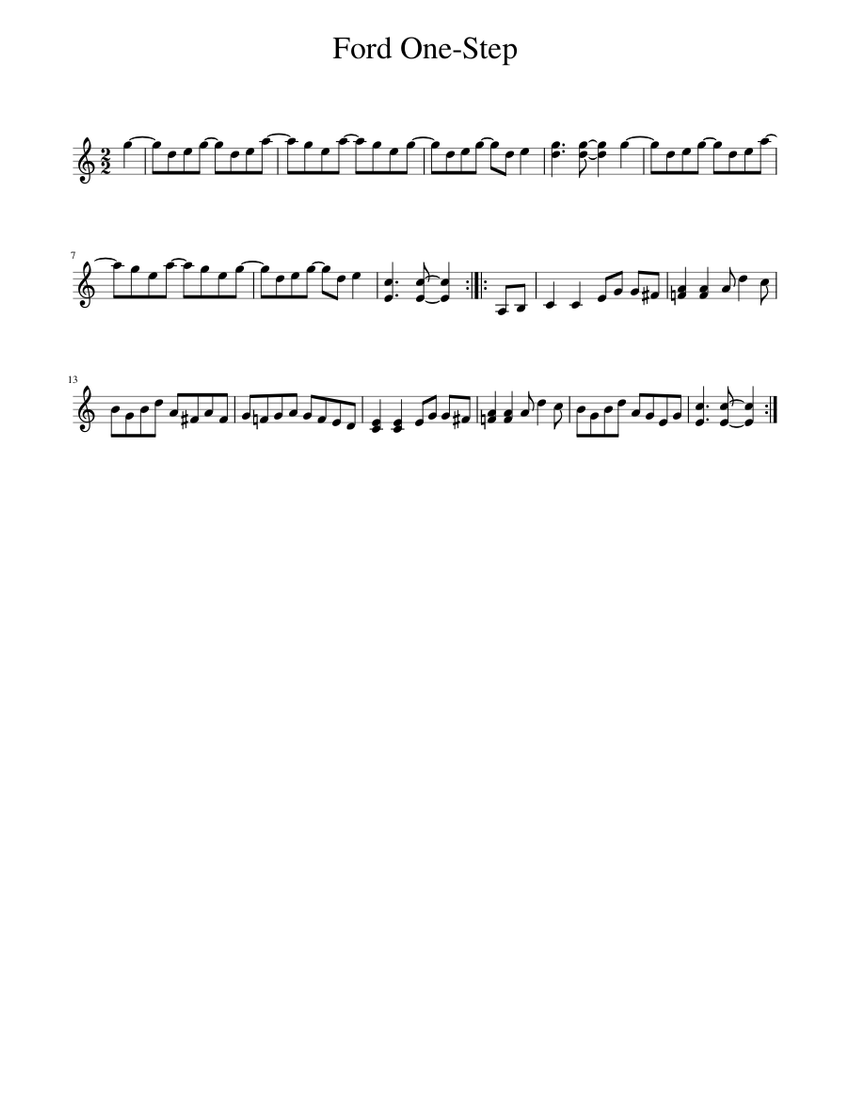 Ford One-Step Sheet music for Piano (Solo) Easy | Musescore.com