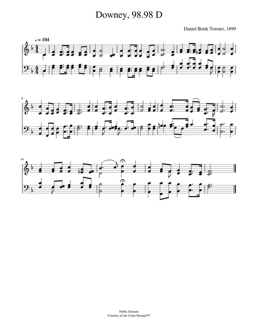 Christian living - Daniel B. Towner Sheet music for Piano (Piano Duo ...