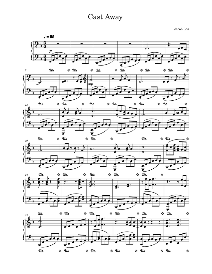 Cast Away Sheet music for Piano (Solo) | Musescore.com