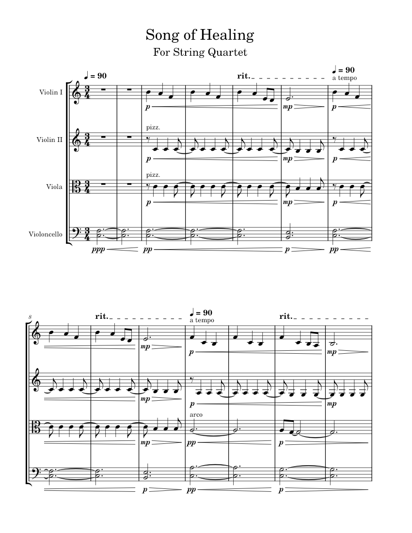 Song_of_Healing.mscz Sheet music for Violin, Viola, Cello (String ...