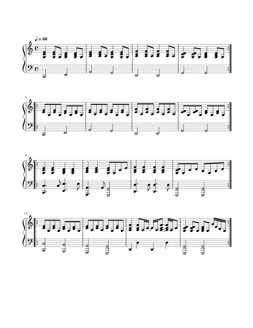 El oso Nacho Pozo solo Sheet music for Piano (Solo) | Musescore.com