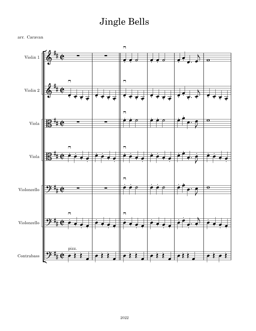 Jingle bells – Misc Traditional Jingle Bells Sheet music for Contrabass ...