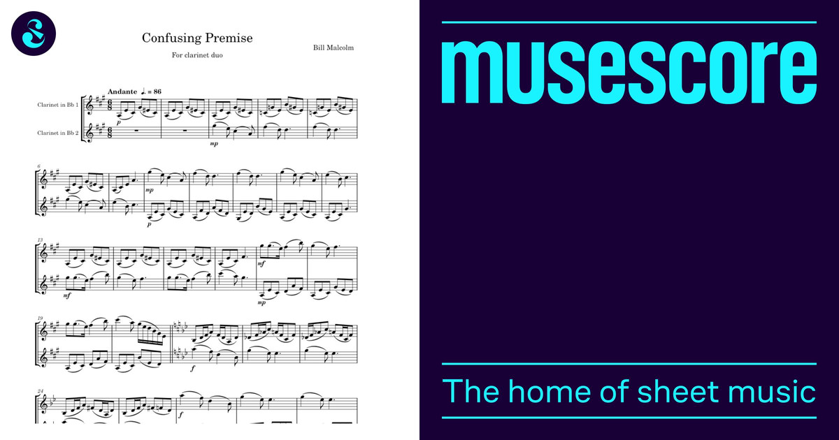 Confusing Premise - Bill Malcolm Sheet music for Clarinet other ...