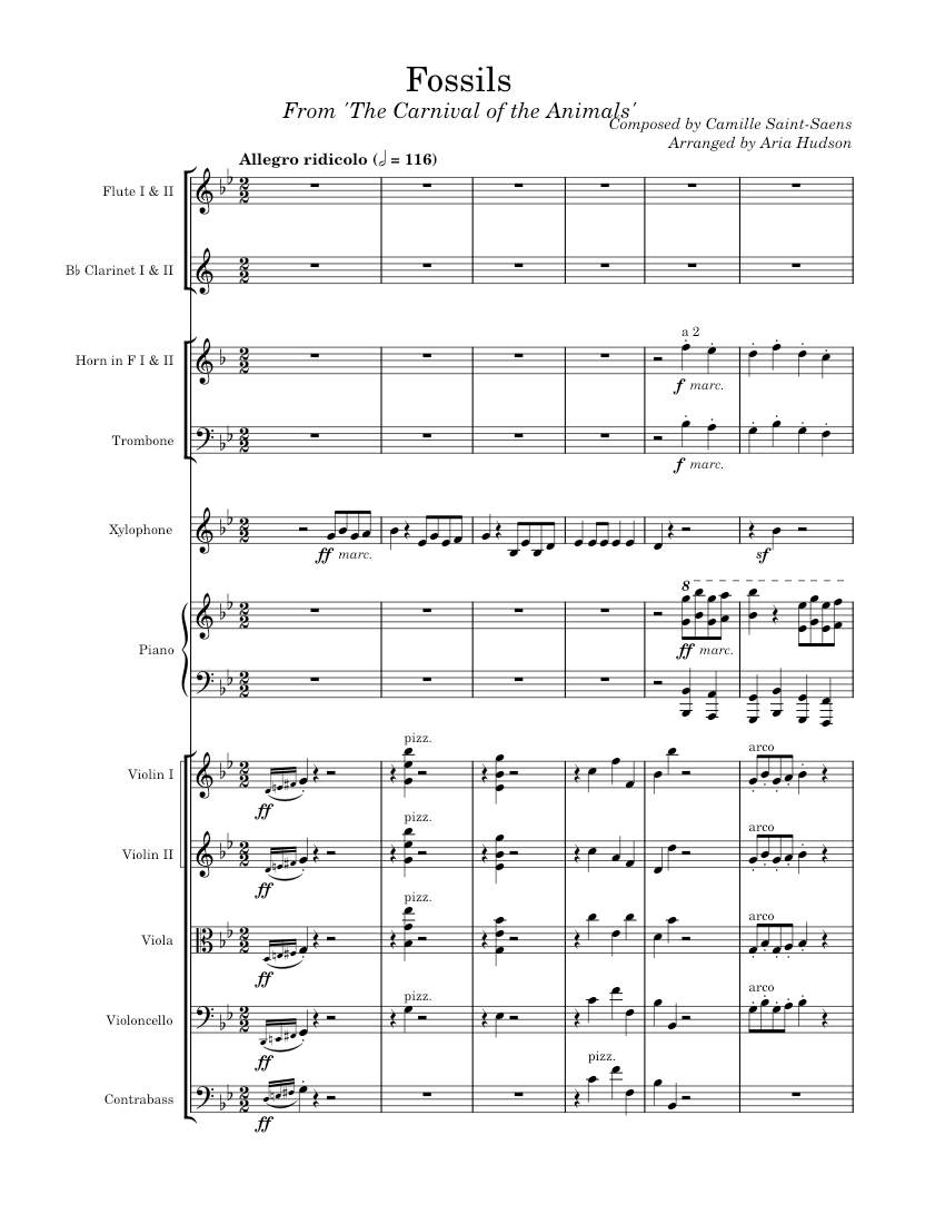 The Carnival of the Animals, no. 12 (Fossils) - Saint-Saens/Hudson ...
