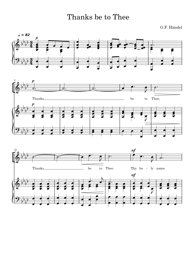 Thanks be to Thee (Dank sei dir Herr) – Georg Friedrich Händel Sheet ...
