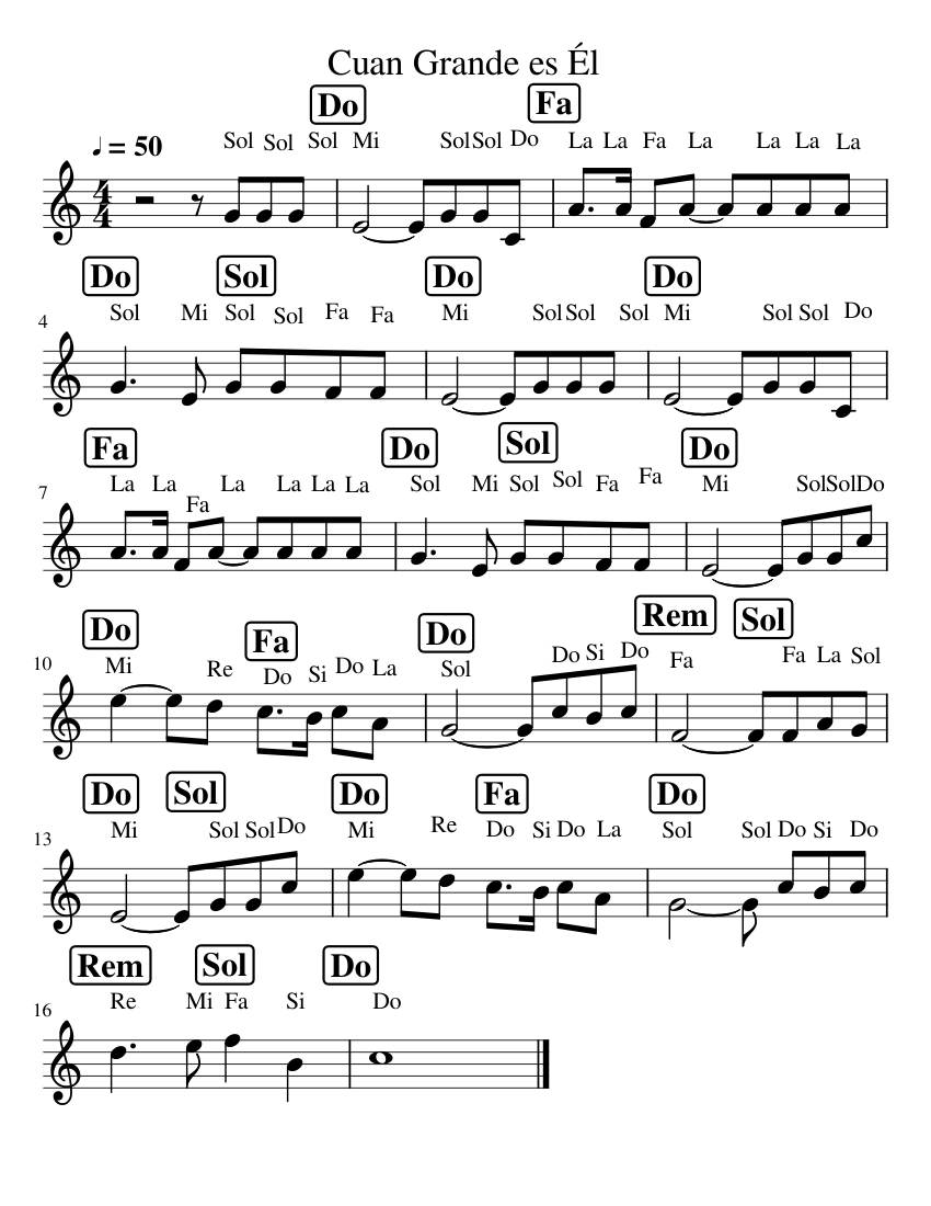 Cuan Grande es Él Sheet music for Piano (Solo) Easy | Musescore.com