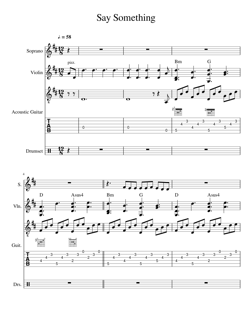 Say Something v.1 - piano tutorial