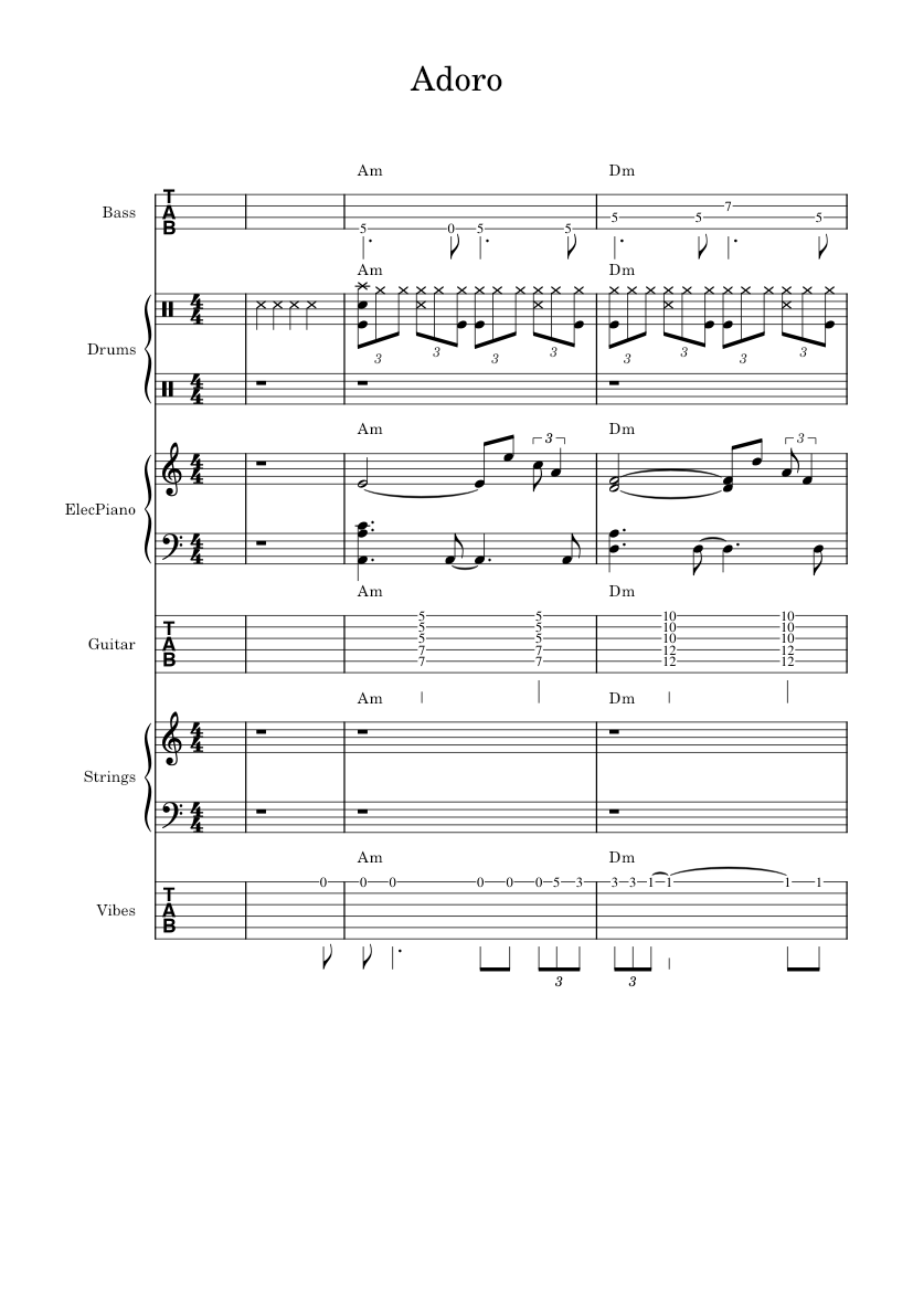Adoro – Armando Manzanero Sheet Music for Piano, Bass voice, Guitar ...