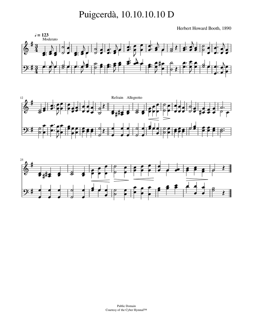 Tell it to jesus (booth) - Puigcerdà Herbert H. Booth Sheet music for ...