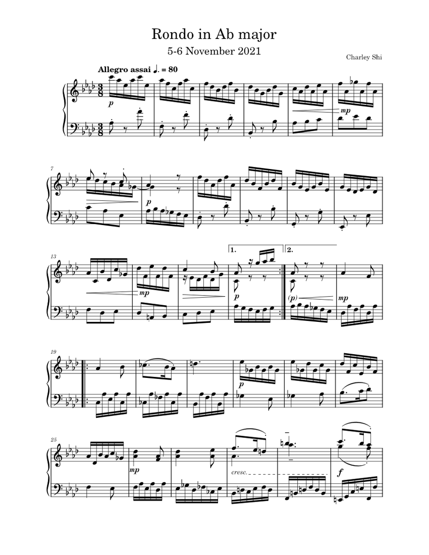 Rondo in Ab major - piano tutorial