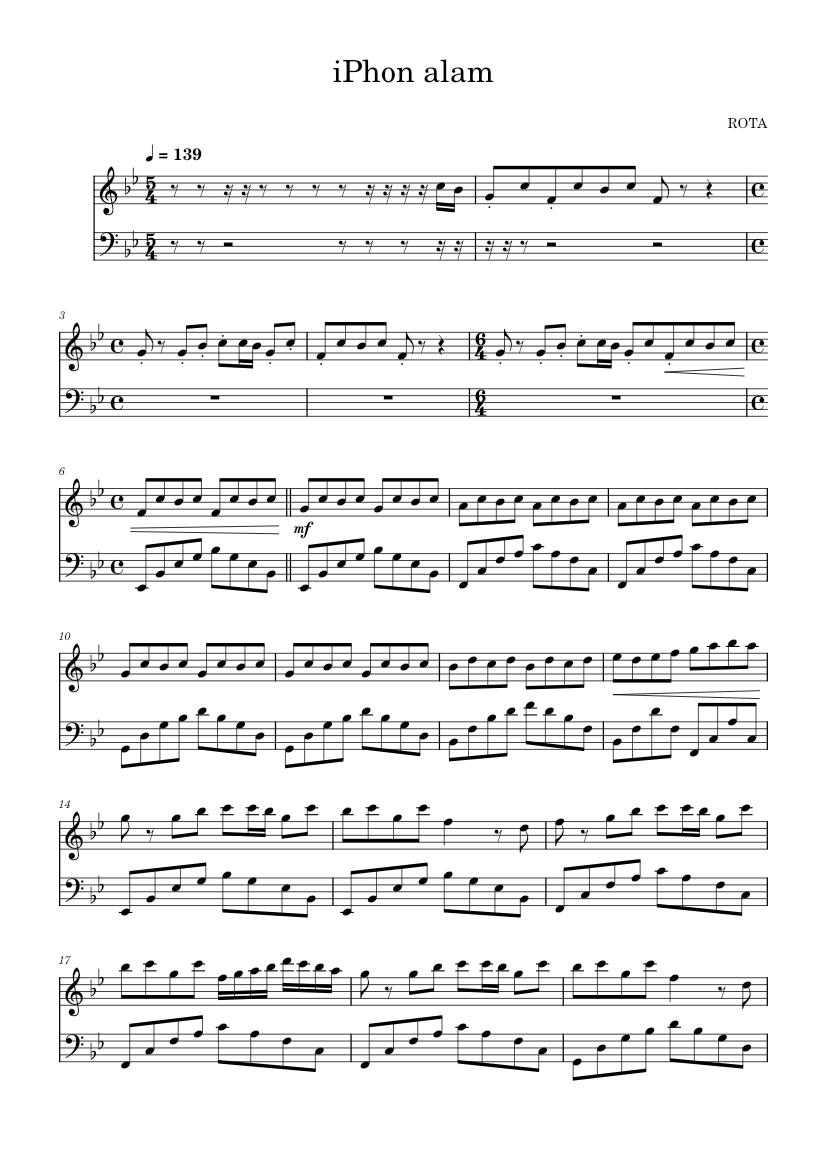 iPhon alam Sheet music for Piano (Solo) | Musescore.com