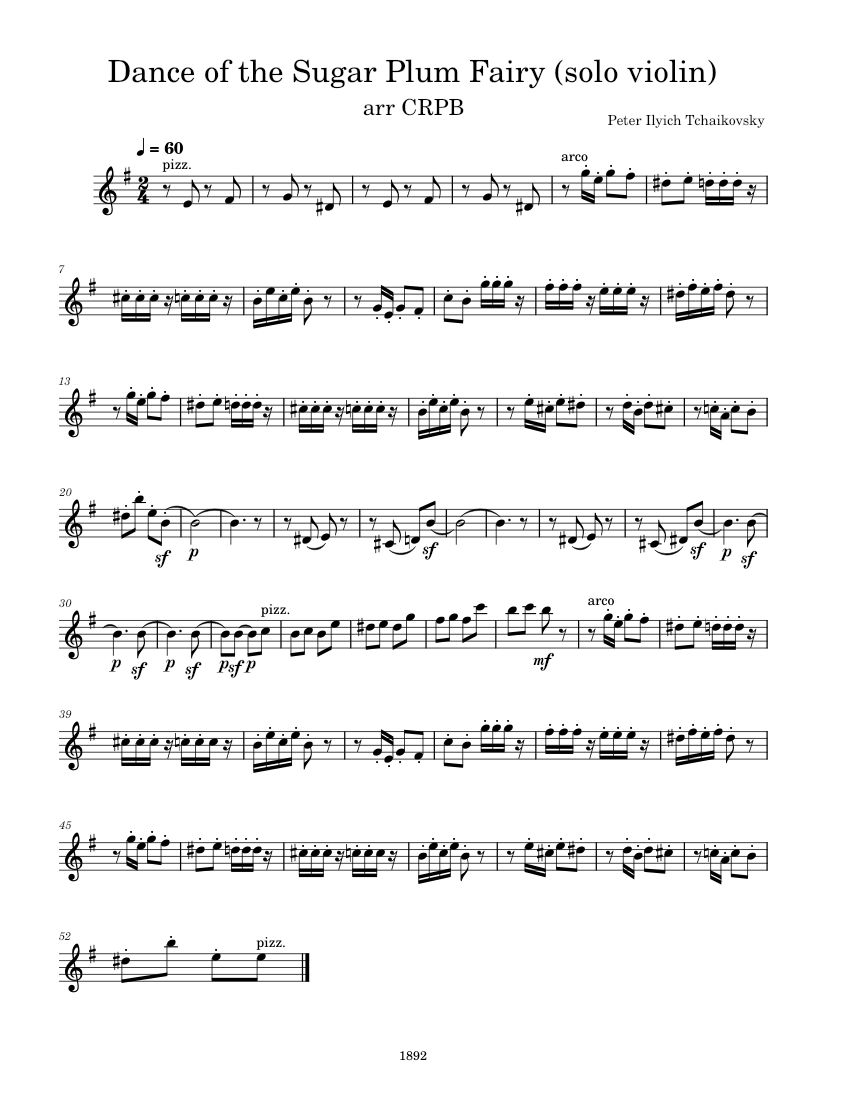 Dance of the Sugar Plum Fairy – Pyotr Ilyich Tchaikovsky Dance of the Sugar Plum Fairy solo ...