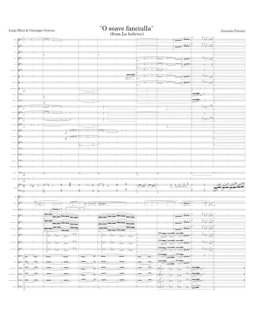 "O soave fanciulla" (from La bohème) Sheet Music for Trombone, Vocals ...