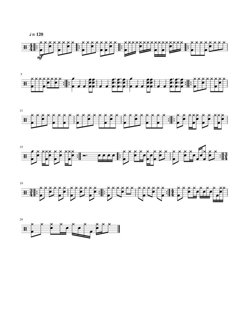 Drum Pts Lessons Sheet music for Drum group (Solo) | Musescore.com