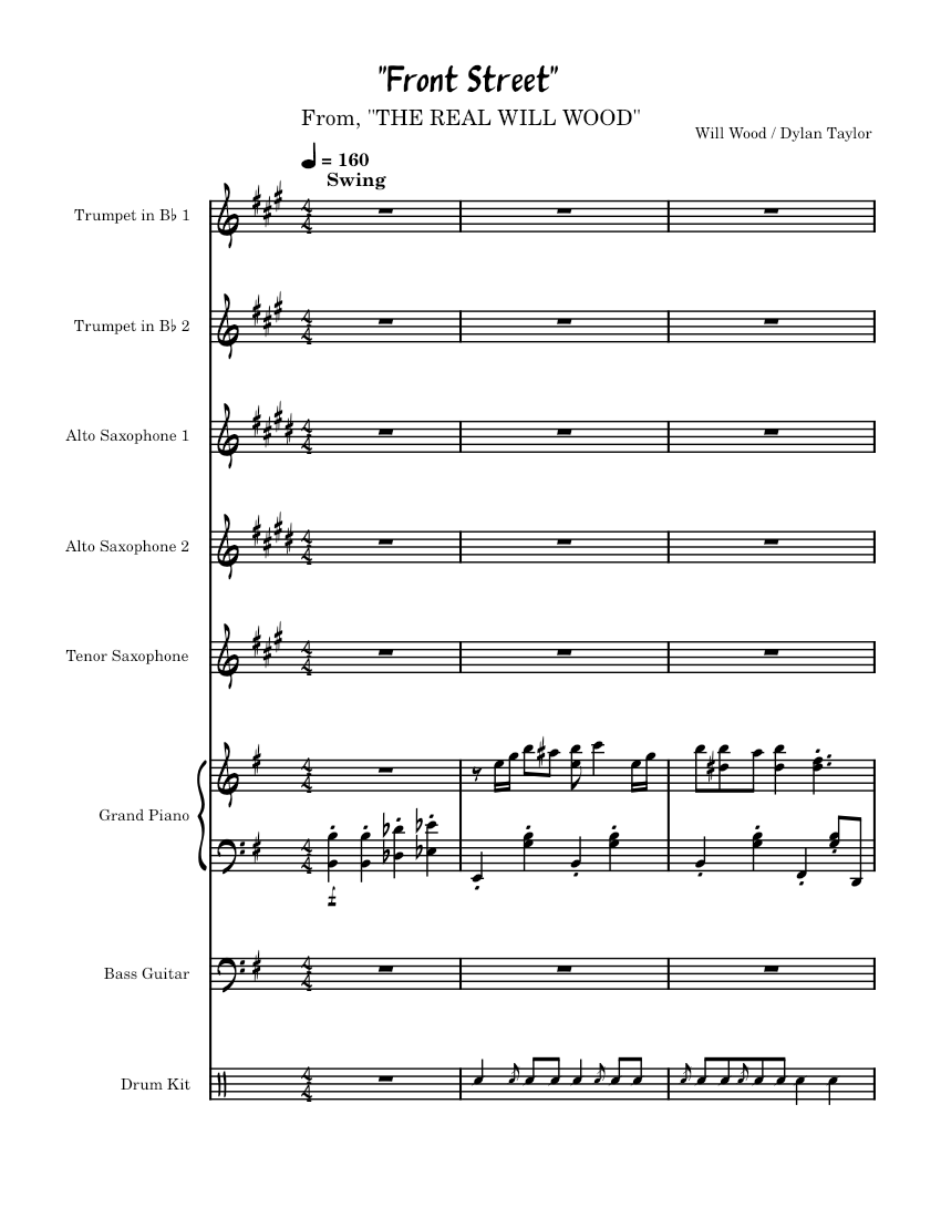 Front Street – Will Wood and the Tapeworms Sheet Music for Piano ...