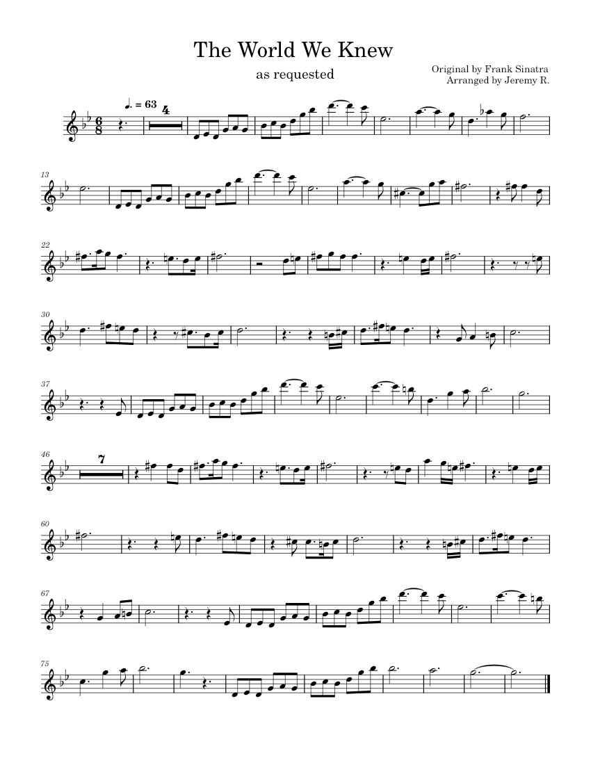 The World We Knew – Frank Sinatra The World We Knew - Frank Sinatra for ...