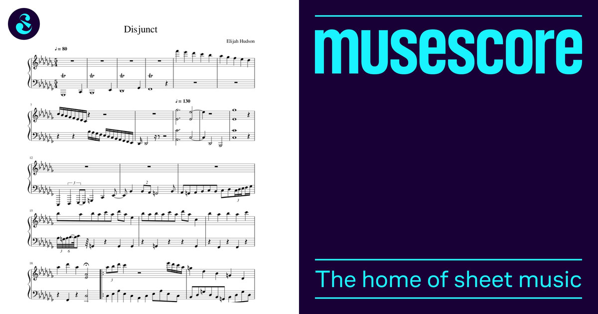 Disjunct Sheet music for Piano (Solo) Easy | Musescore.com
