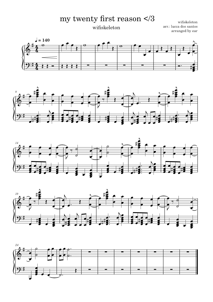 My twenty first reason