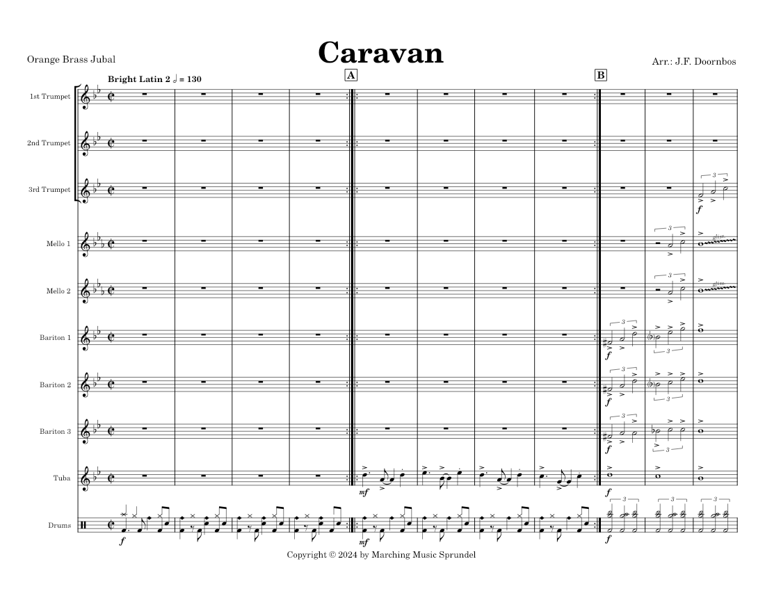 Caravan – Duke Ellington Caravan Sheet music for Tuba, French horn ...
