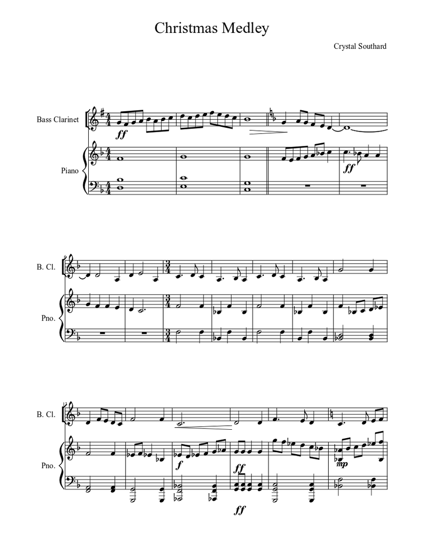 Christmas Medley Sheet music for Piano (Solo) | Musescore.com