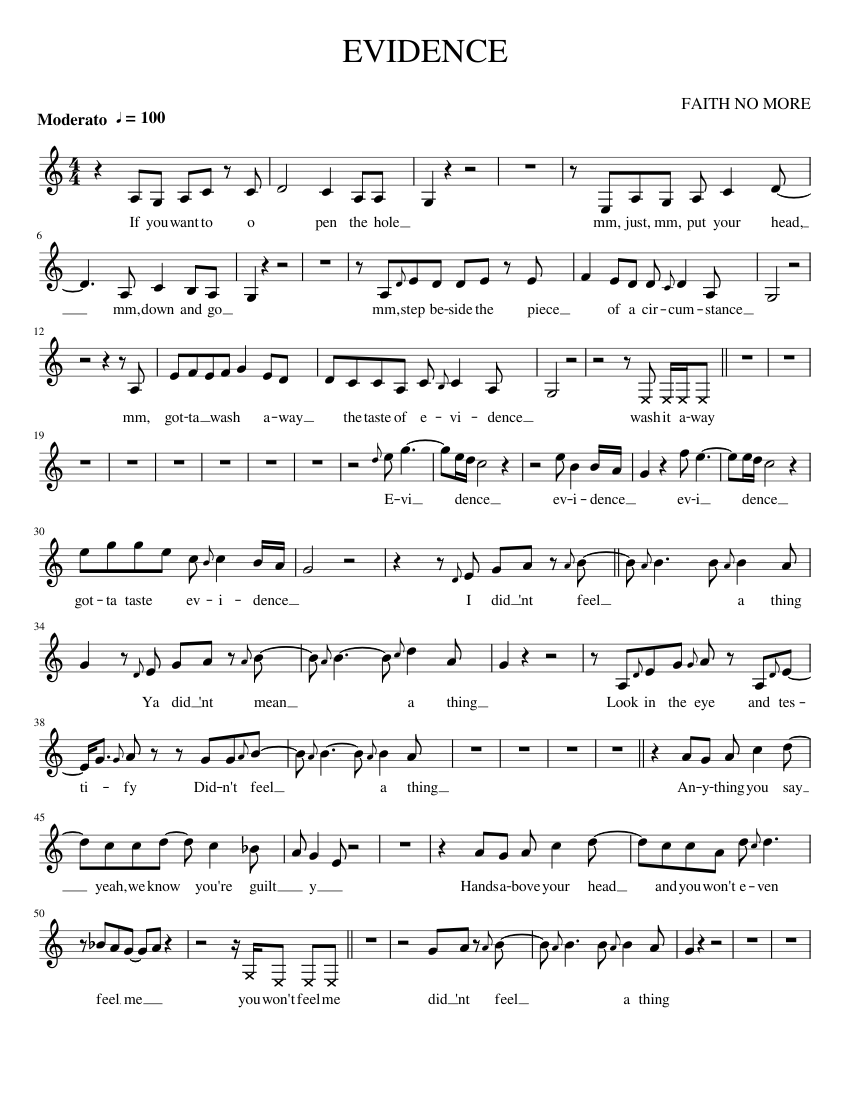 EVIDENCE Sheet music for Piano (Solo) Easy | Musescore.com