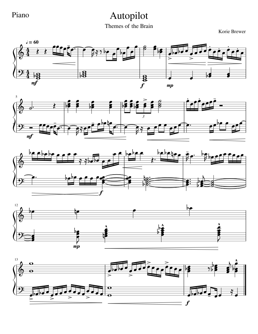 Autopilot Sheet music for Piano (Solo) | Musescore.com