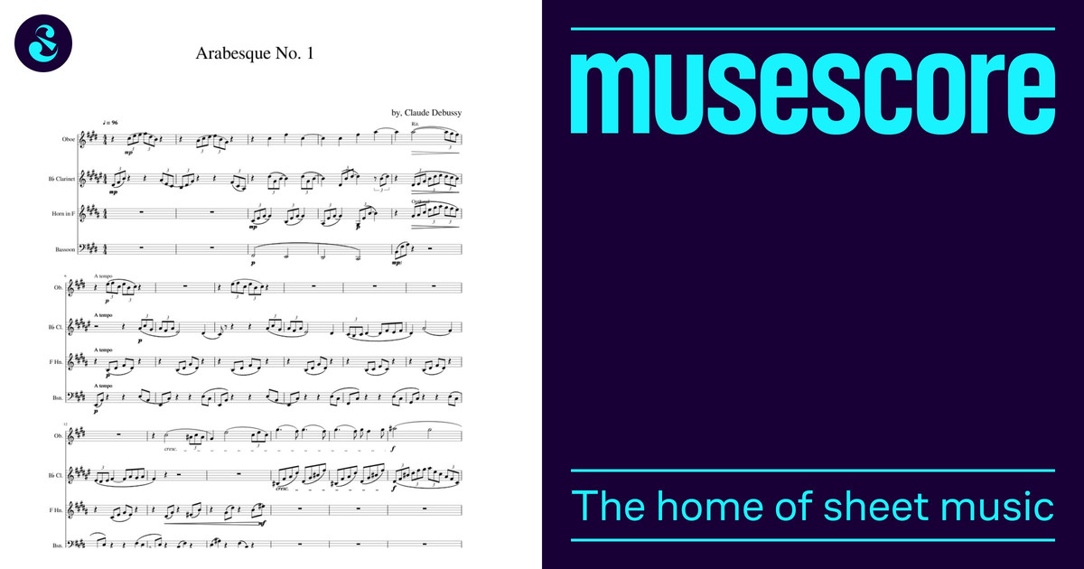 Arabesque No. 1 Sheet music for Oboe, Clarinet in b-flat, Bassoon ...