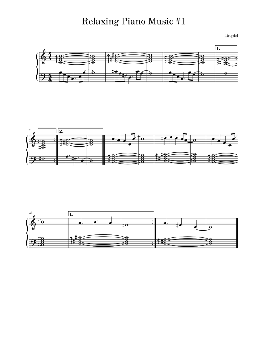 Relaxing Piano Music #1 Sheet music for Piano (Solo) | Musescore.com
