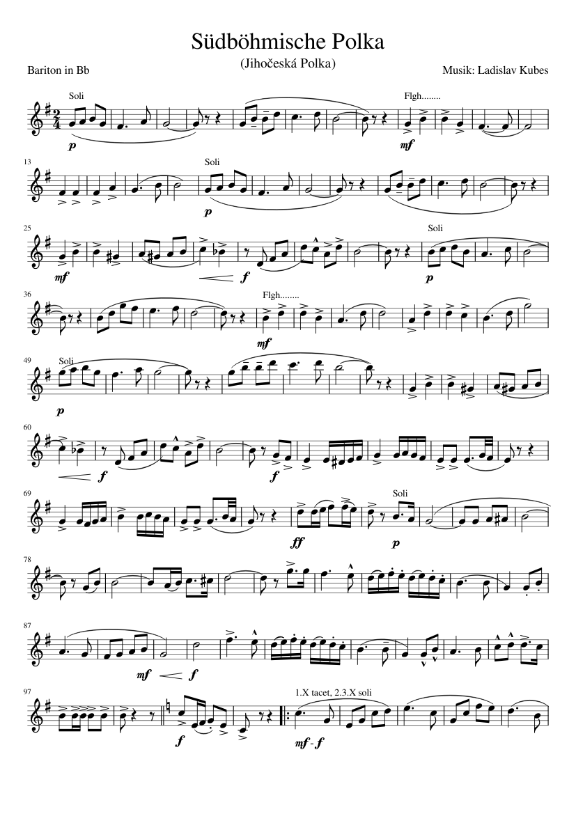 Südböhmische Polka Sheet music for Piano (Solo) Easy | Musescore.com