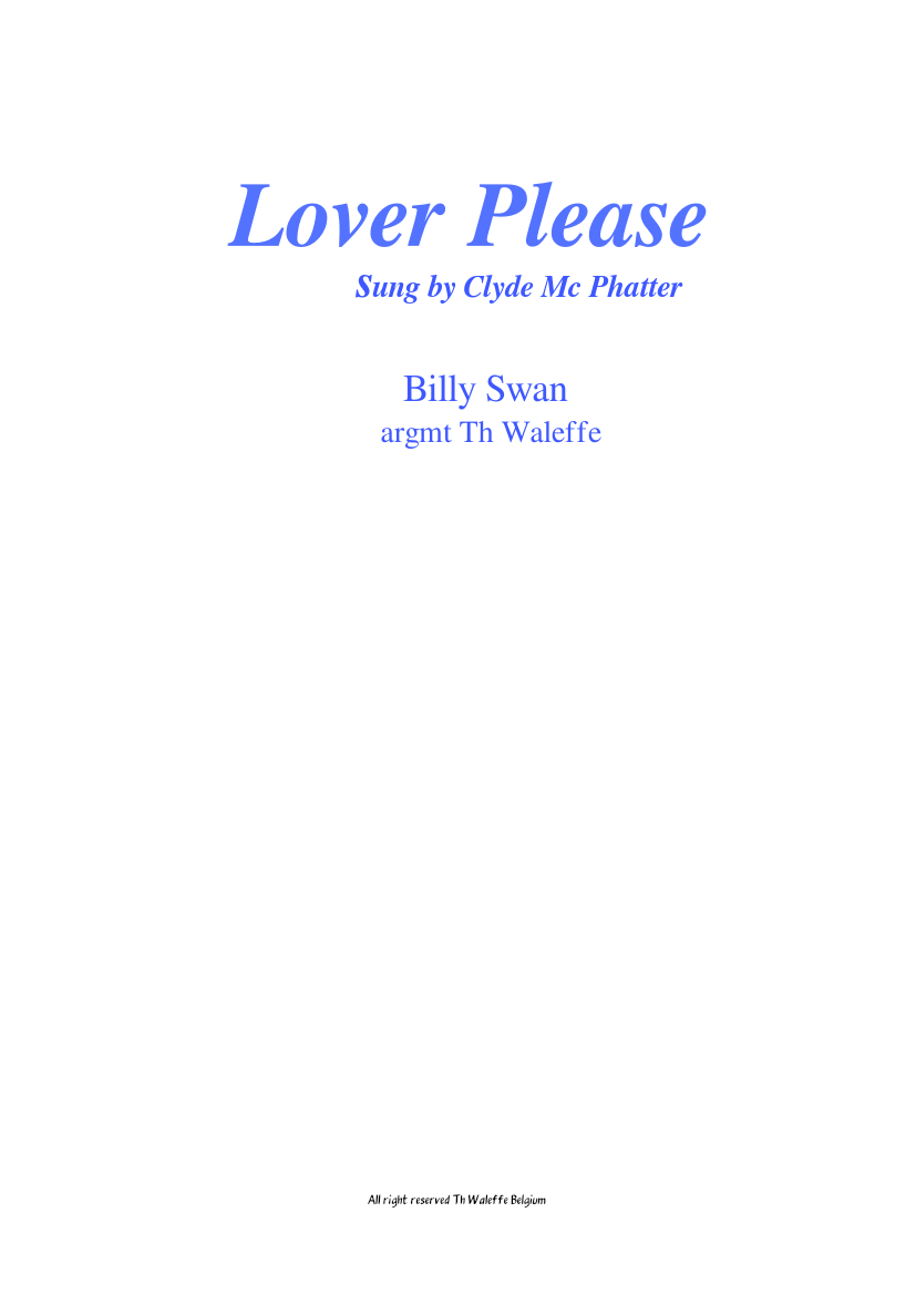 lover please Sheet music for Piano, Trombone, Saxophone tenor ...