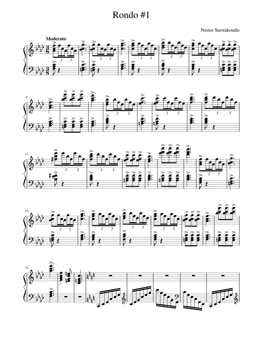 Rondo #1 Sheet music for Piano (Solo) | Musescore.com