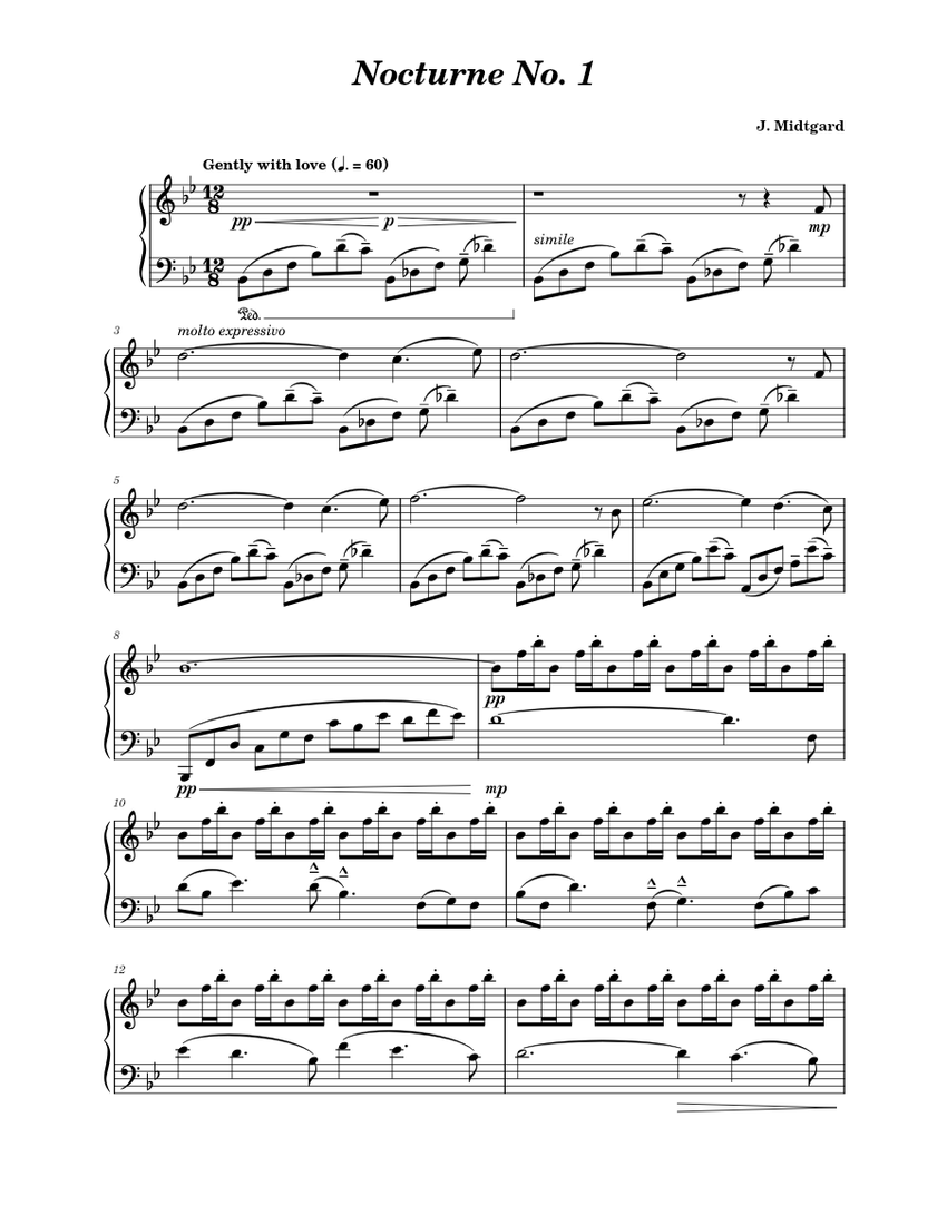Nocturne No. 1 Sheet music for Piano (Solo) | Musescore.com