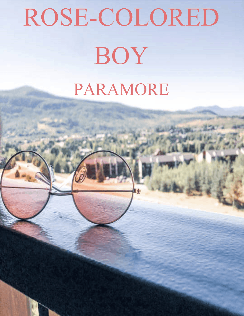 Paramore - Rose-Colored Boy Sheet music for Piano, Flute, Saxophone ...