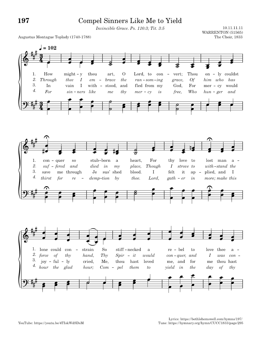 0197 Invincible Grace Sheet music for Piano (Solo) Easy | Musescore.com