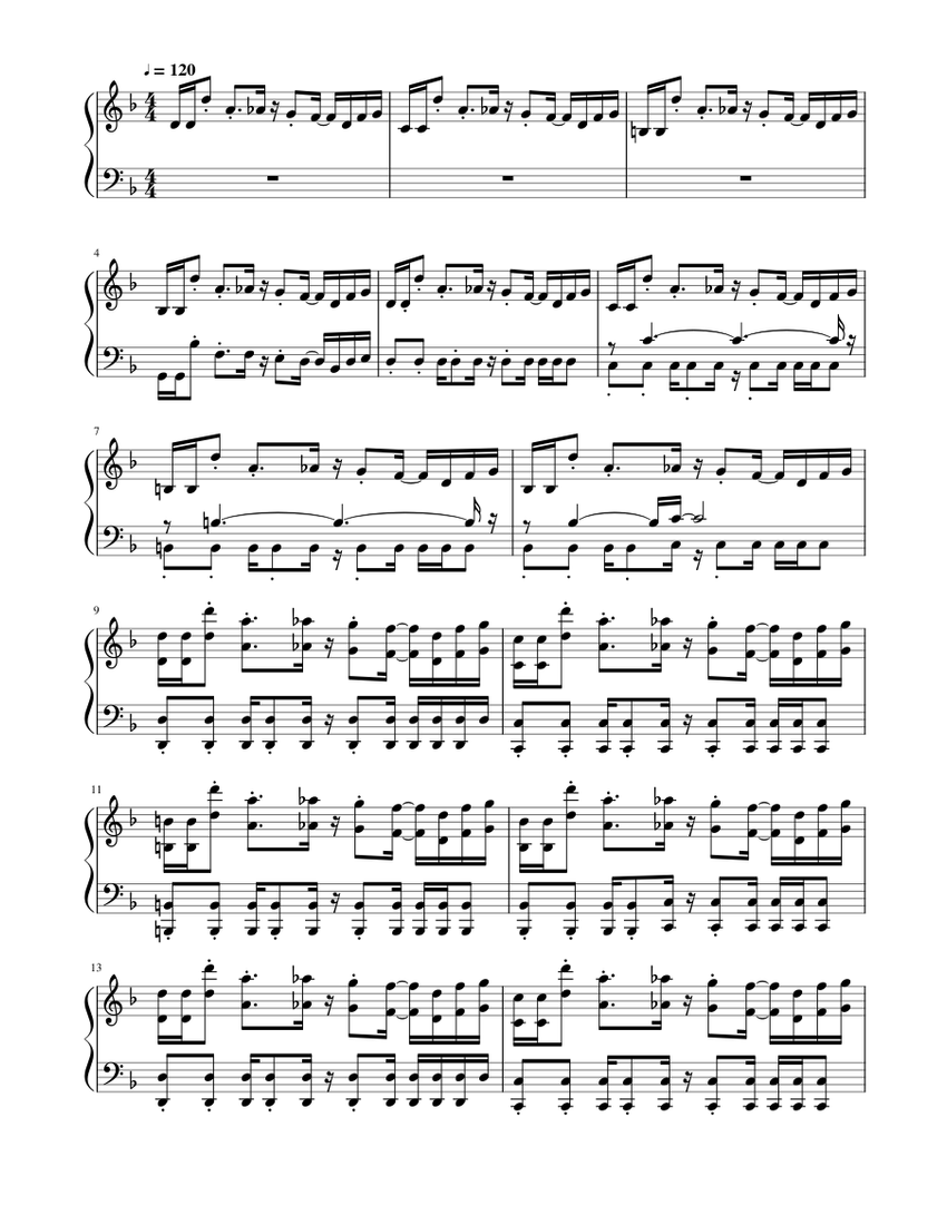 MEGOLIVANIA Sans Fight Sheet music for Piano (Solo) | Musescore.com