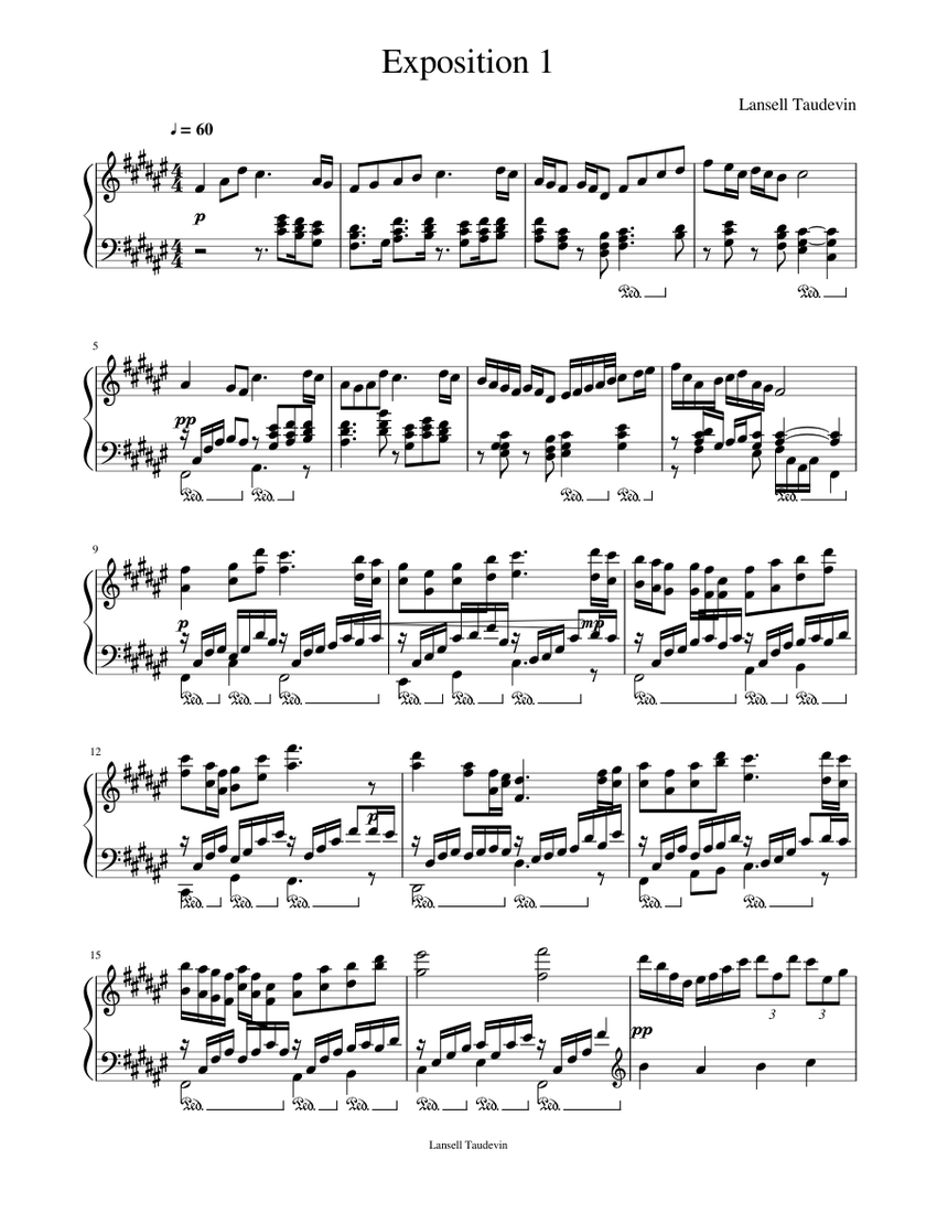 Exposition 1 Sheet music for Piano (Solo) | Musescore.com