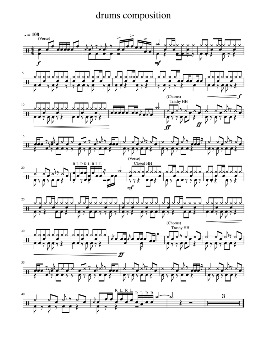 drums_composition (4) Sheet music for Drum Group (Solo) | Musescore.com