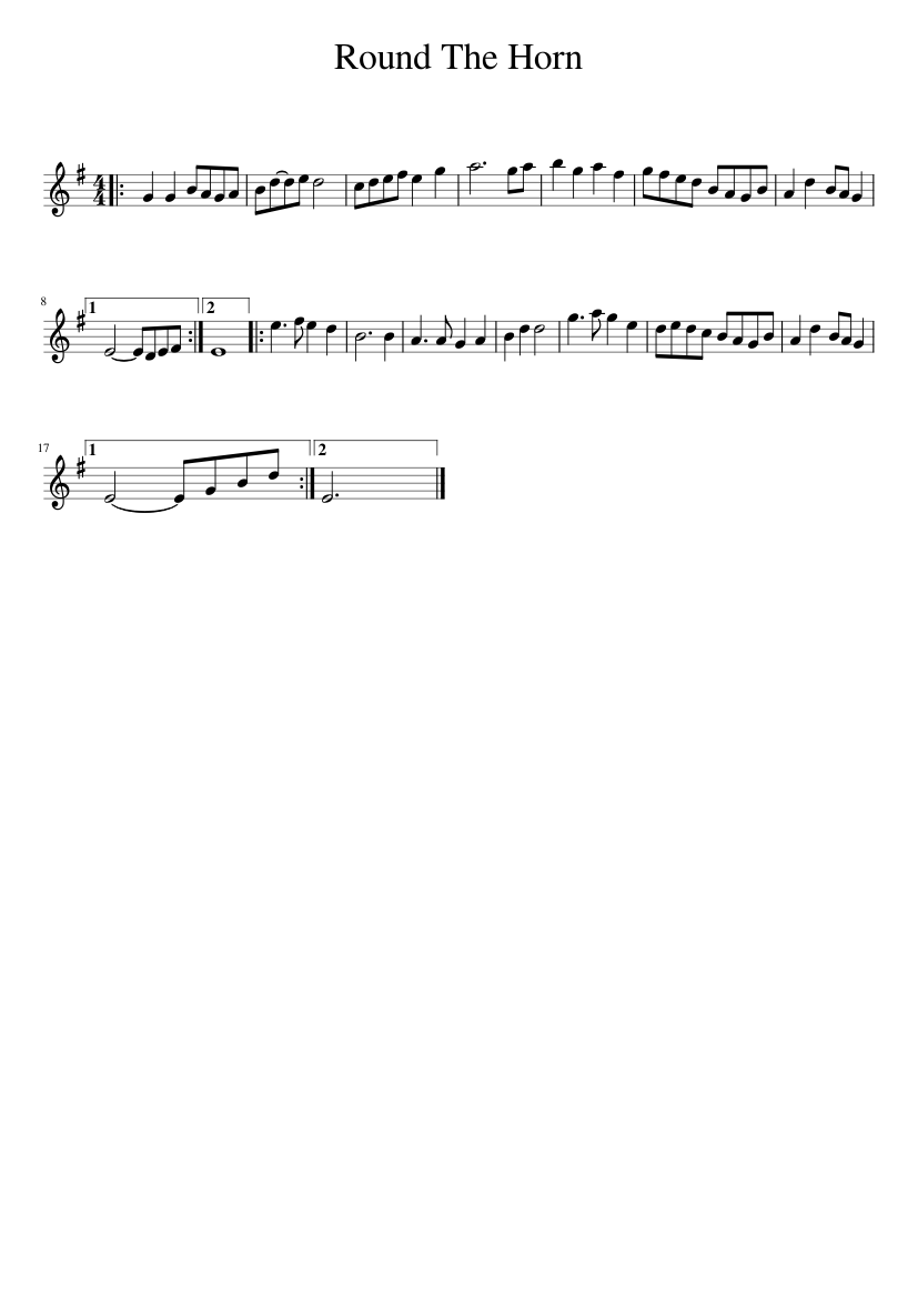 Round The Horn Sheet music for Piano (Solo) | Musescore.com