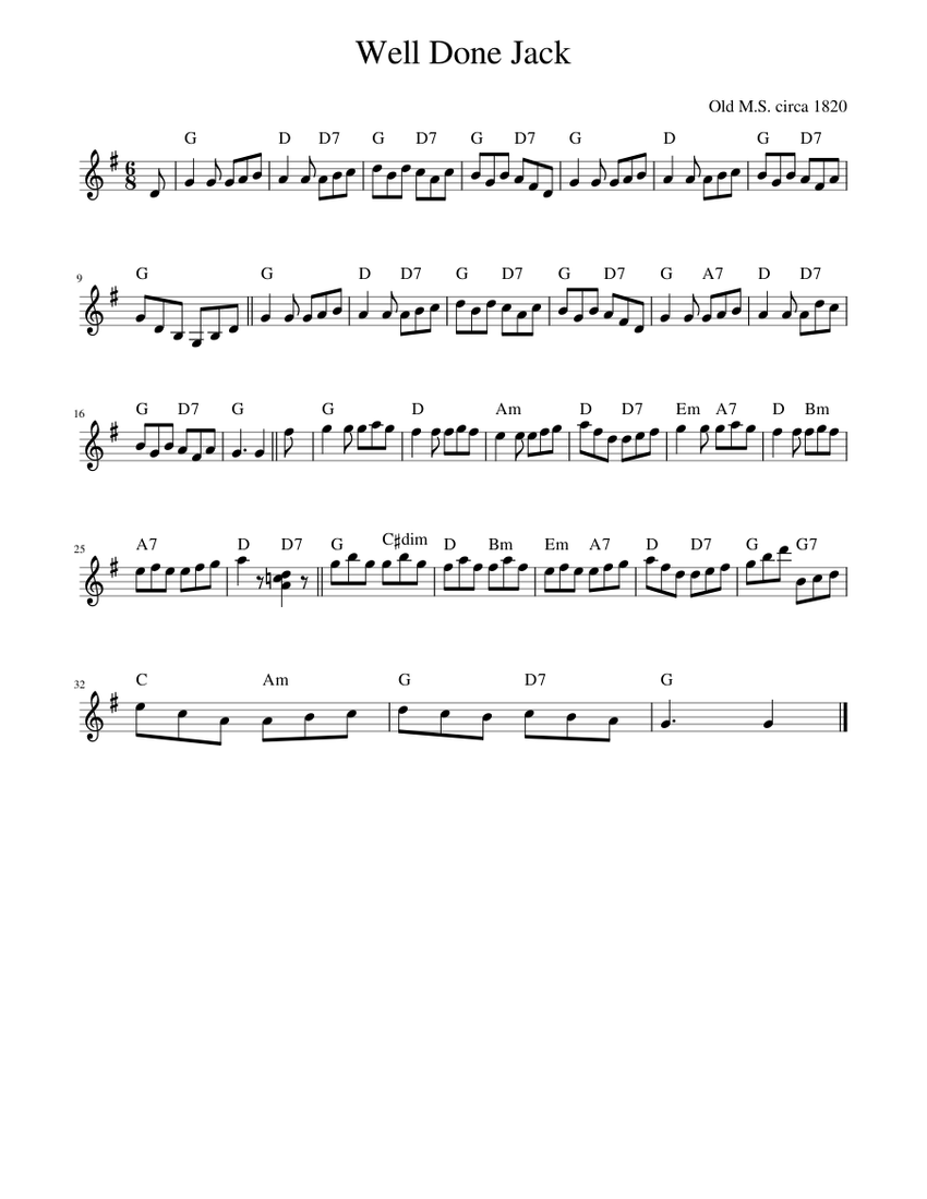 Well Done Jack Sheet music for Piano (Solo) Easy | Musescore.com