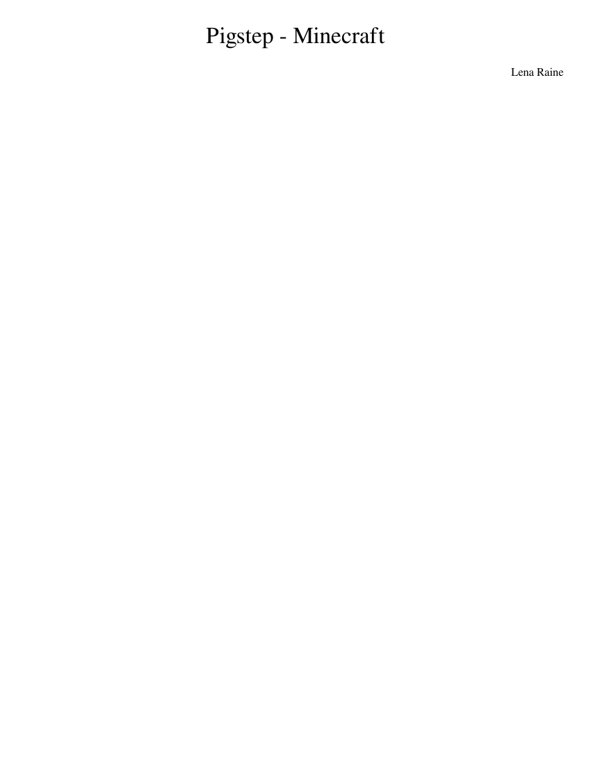 Pigstep - Lena Raine Sheet music for Piano, Trombone, Tuba, Flute ...