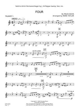 Miles Davis Four Sheet Bb