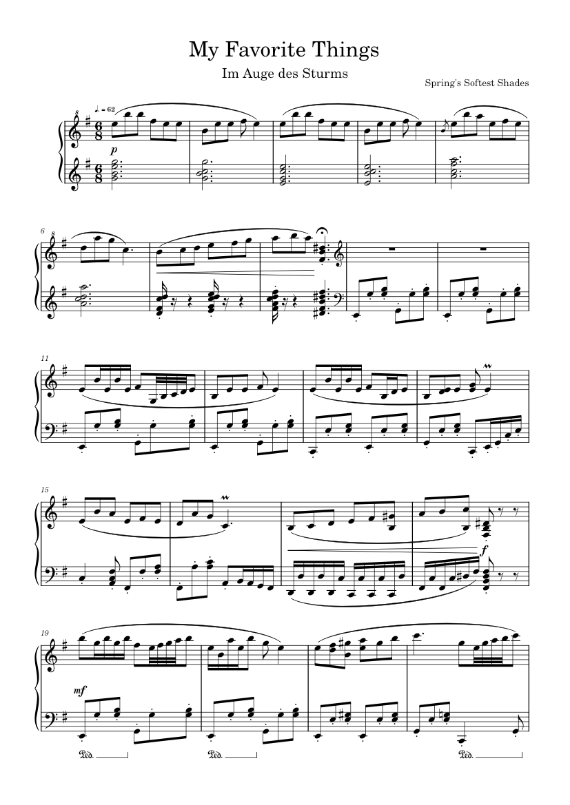 My Favorite Things (from The Sound of Music) – Rodgers & Hammerstein ...